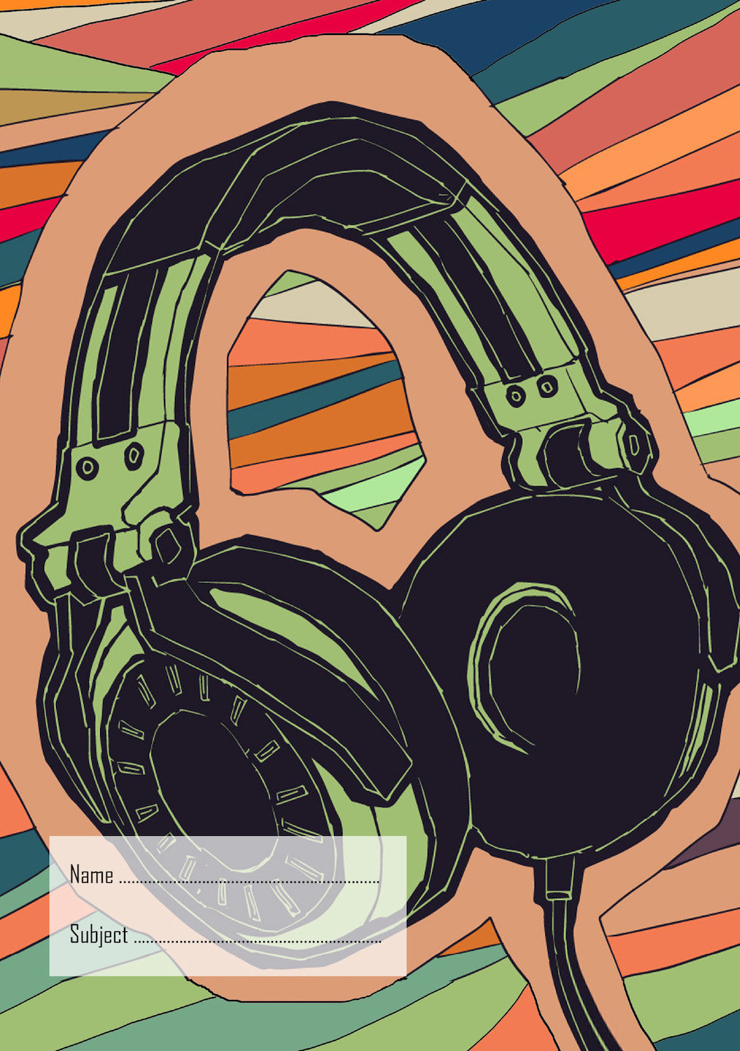 Headphones School Book Cover – Love These Covers